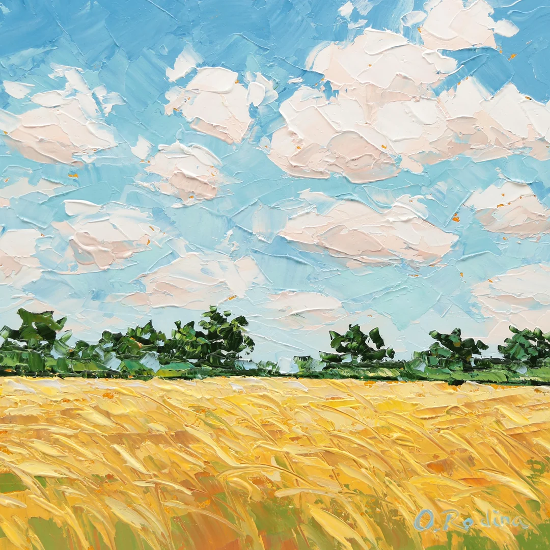 Wheat Field, Olga Rodina, Oils, 2023 | Scrolller
