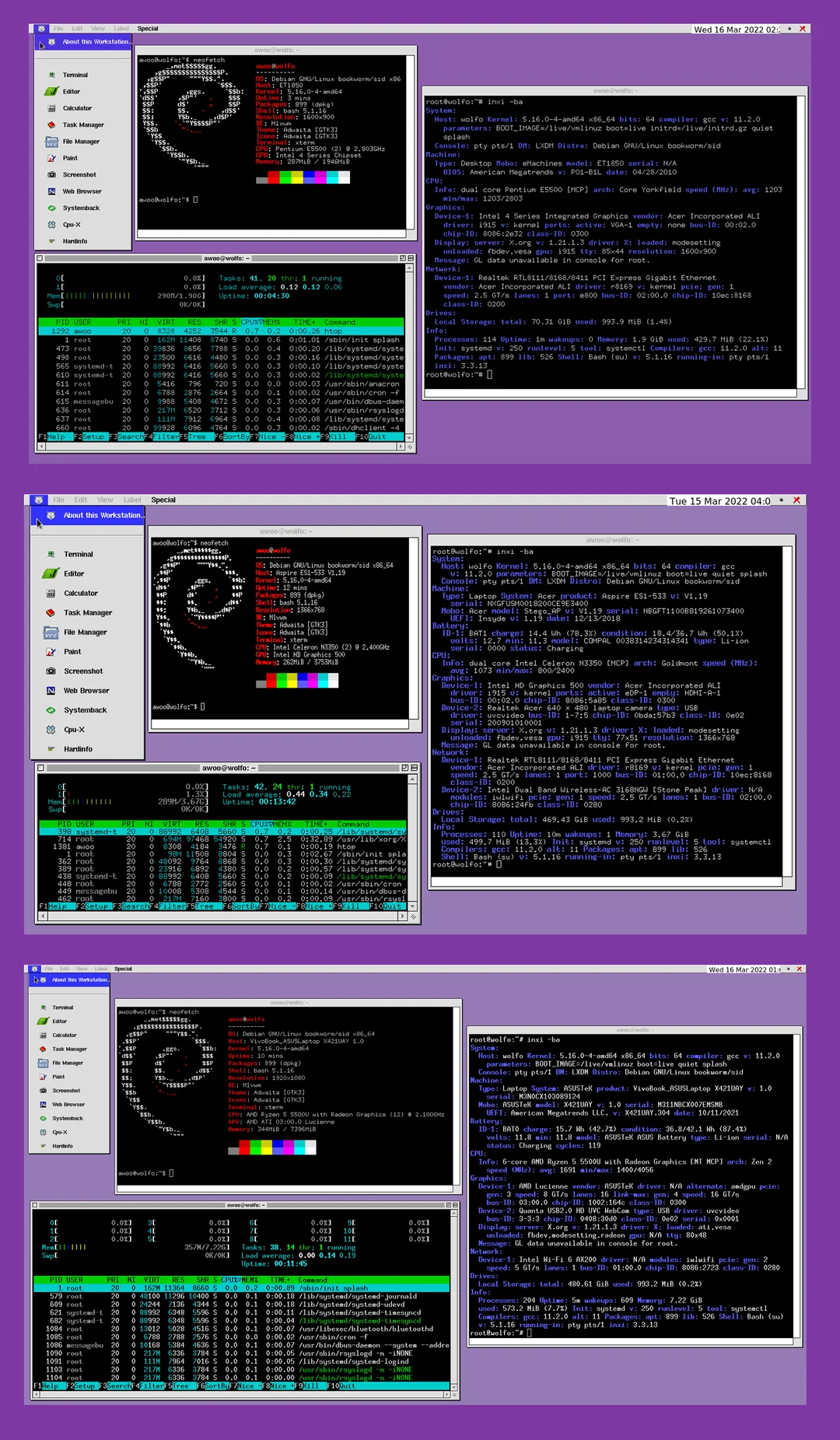 [MLVWM] Debian Bookworm MLVWM running on different machine from different time. | Scrolller