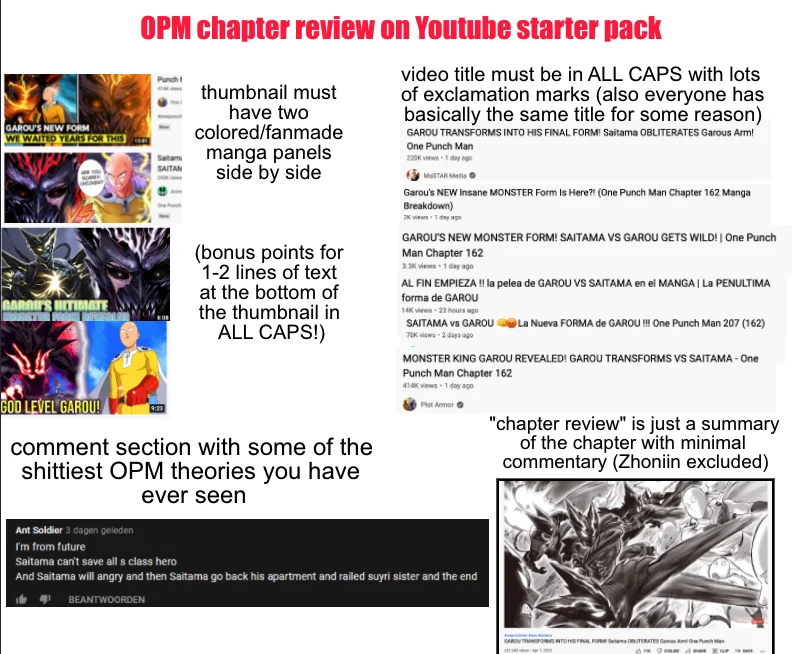 OPM chapter review on Youtube starter pack | Scrolller