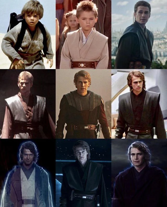 Anakin Skywalker through the years in live-action. | Scrolller
