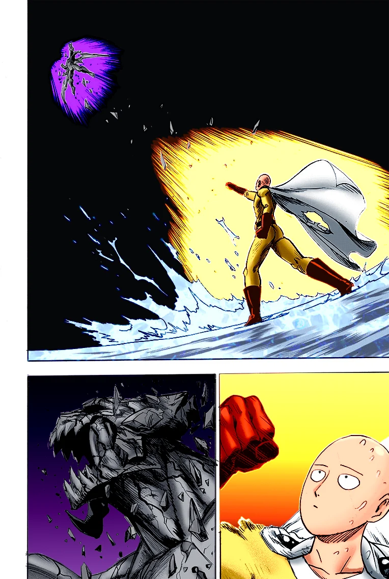 Colored Saitama knocked Garou out of his armor | Scrolller
