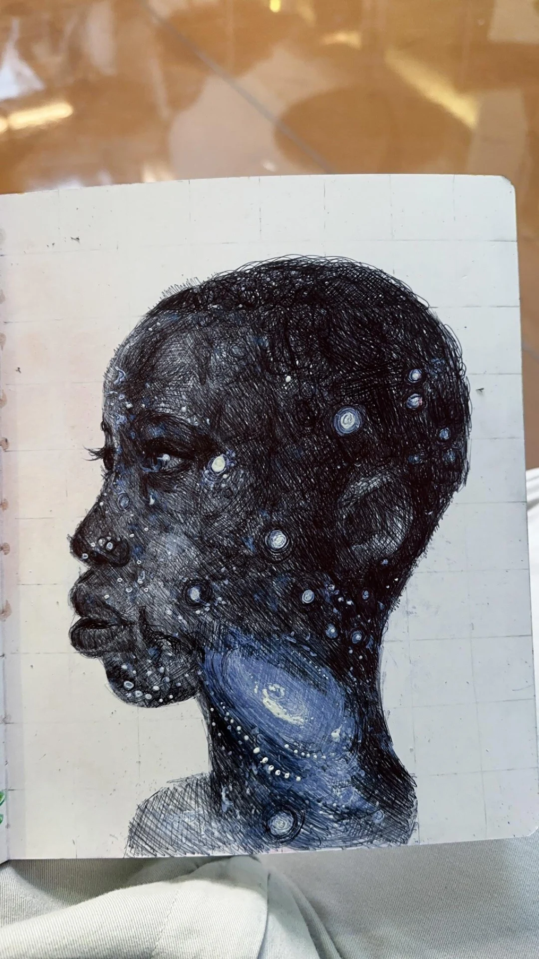 “Spaced Out,” HudsonDraws (me), Ball-Point Pen, 2023 | Scrolller