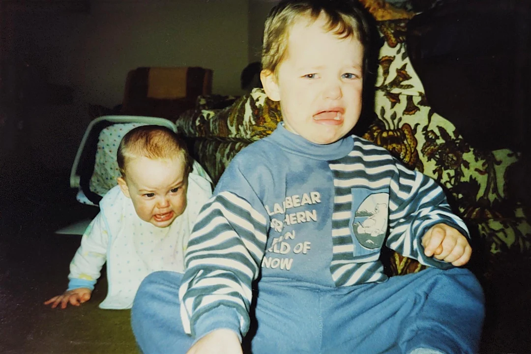 Please enjoy this photo of my brother and me from 1989. That's me on the right. | Scrolller