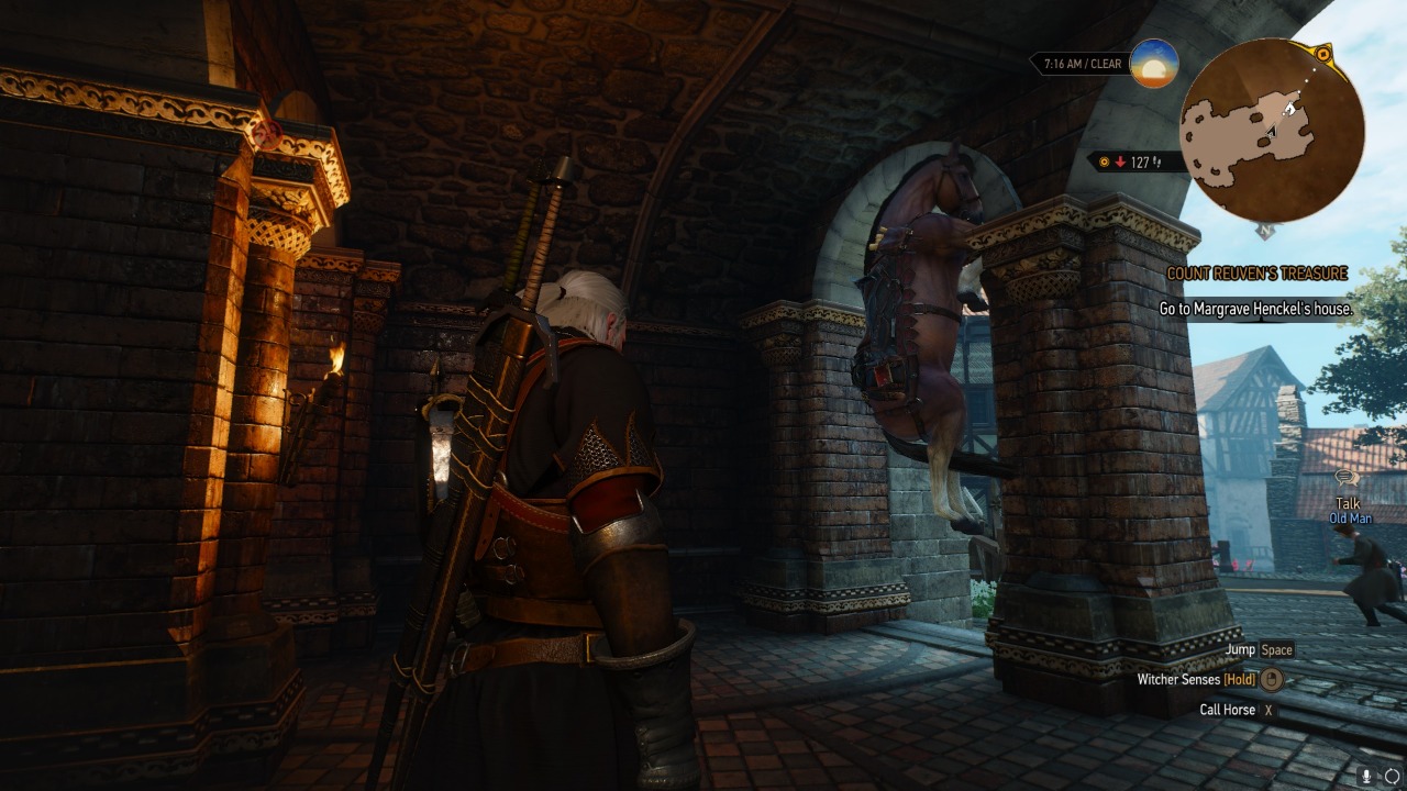 He can't go in with me in the Bathhouse, seems like boy is trying to compromise with the pillar ...