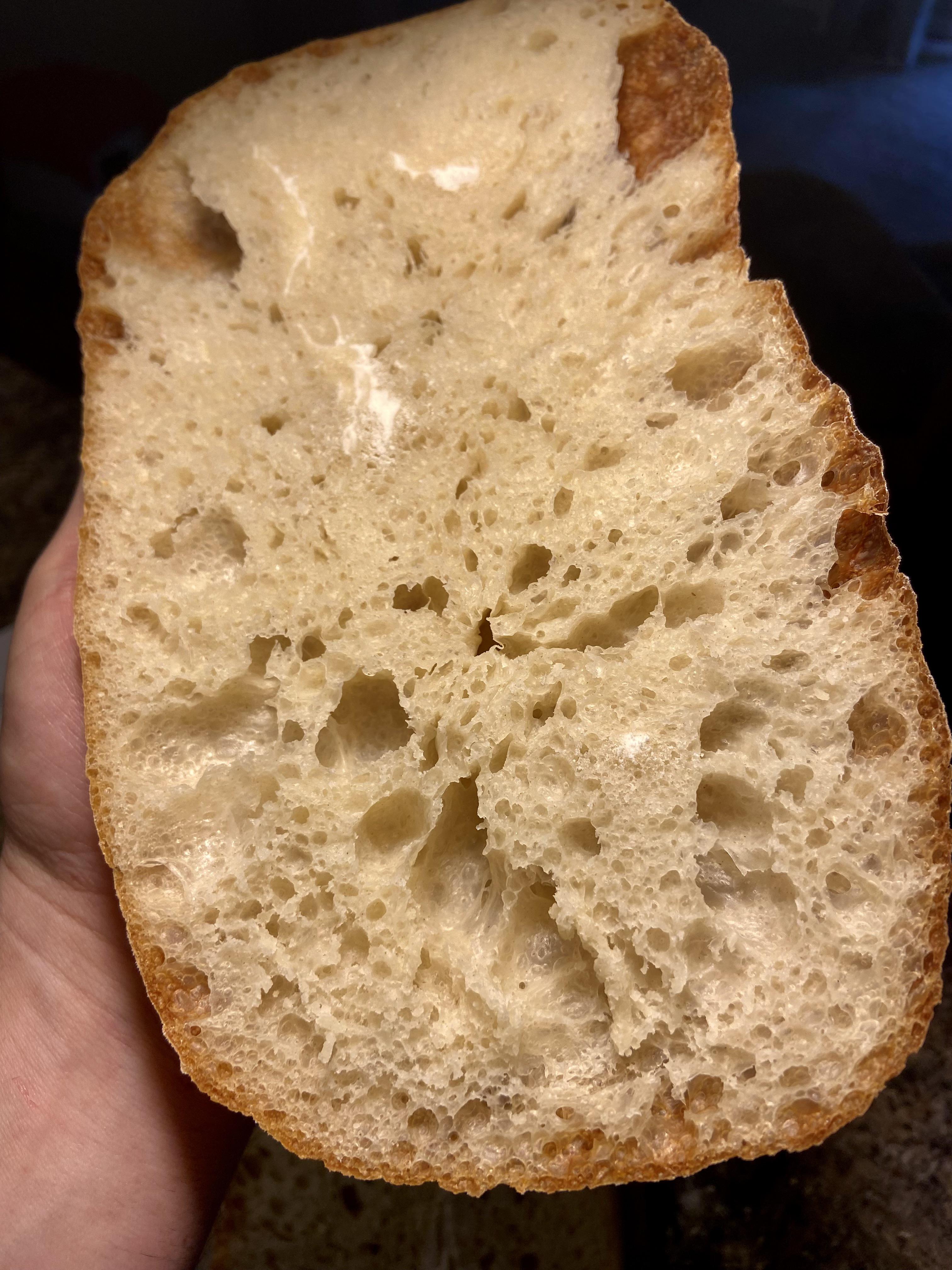 First Attempt at Ciabatta Bread at 80% hydration. | Scrolller