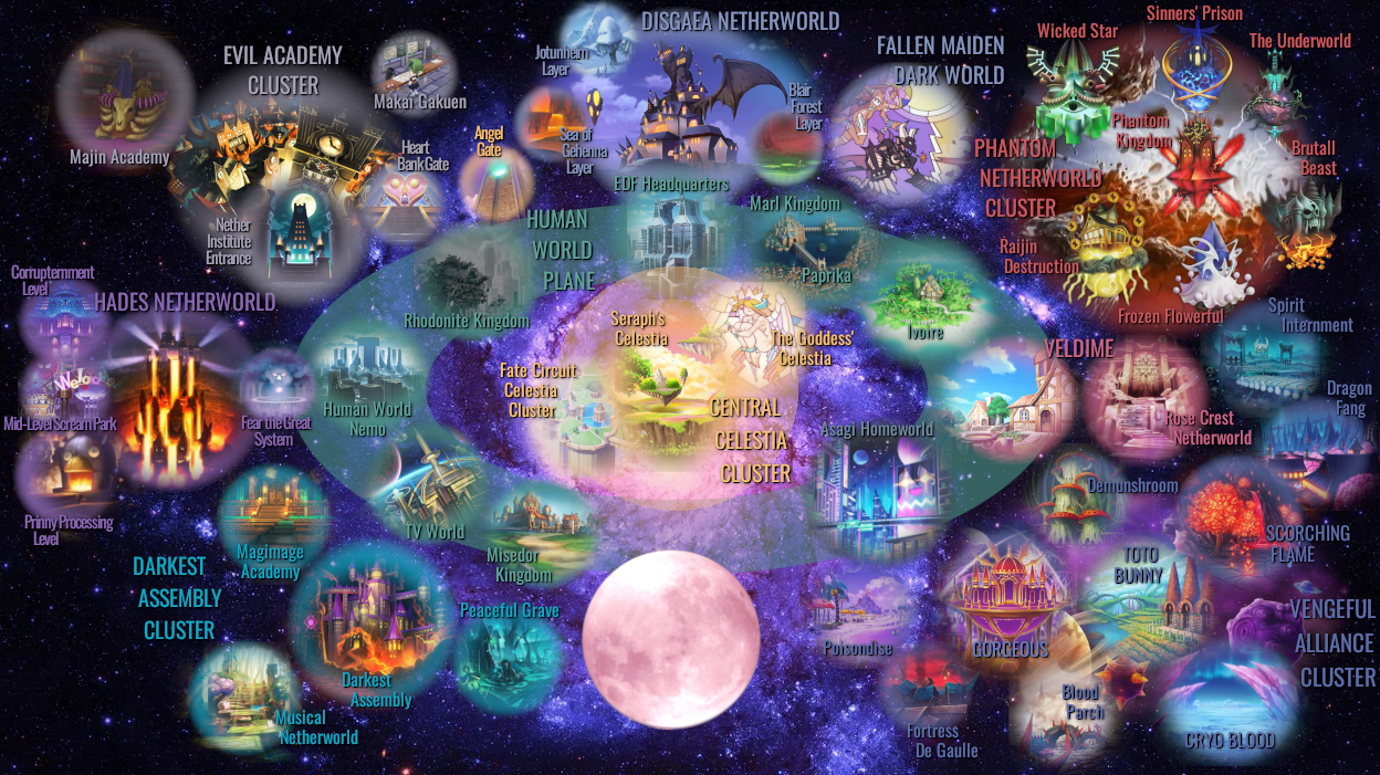 Disgaea Netherworlds Multiverse Map | Scrolller