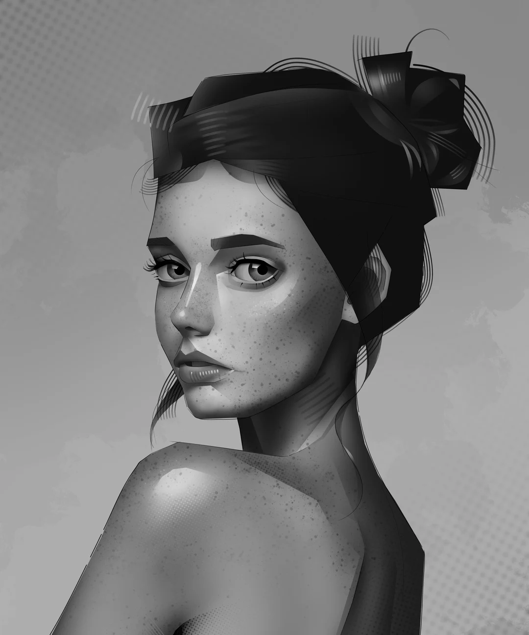 Value study, Me, Digital, 2023 | Scrolller