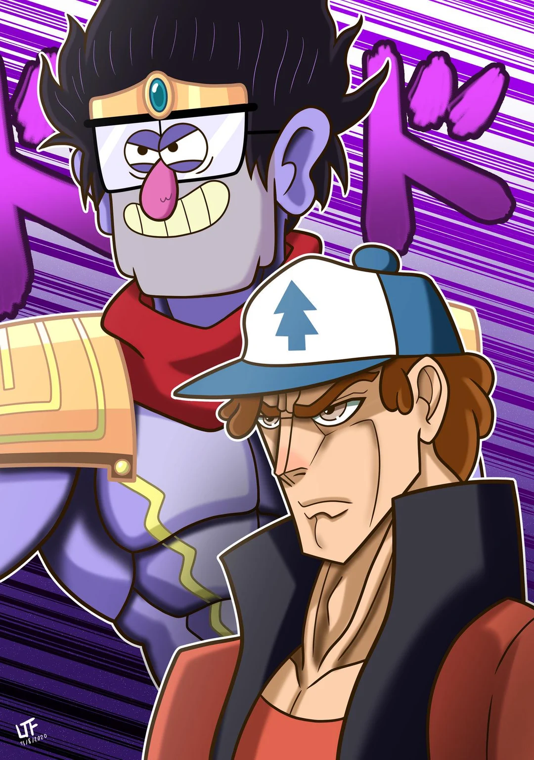 Dipper Kujo and his Grunkle Stand | Gravity Falls x Jojo's Bizarre Adventure crossover art by ...