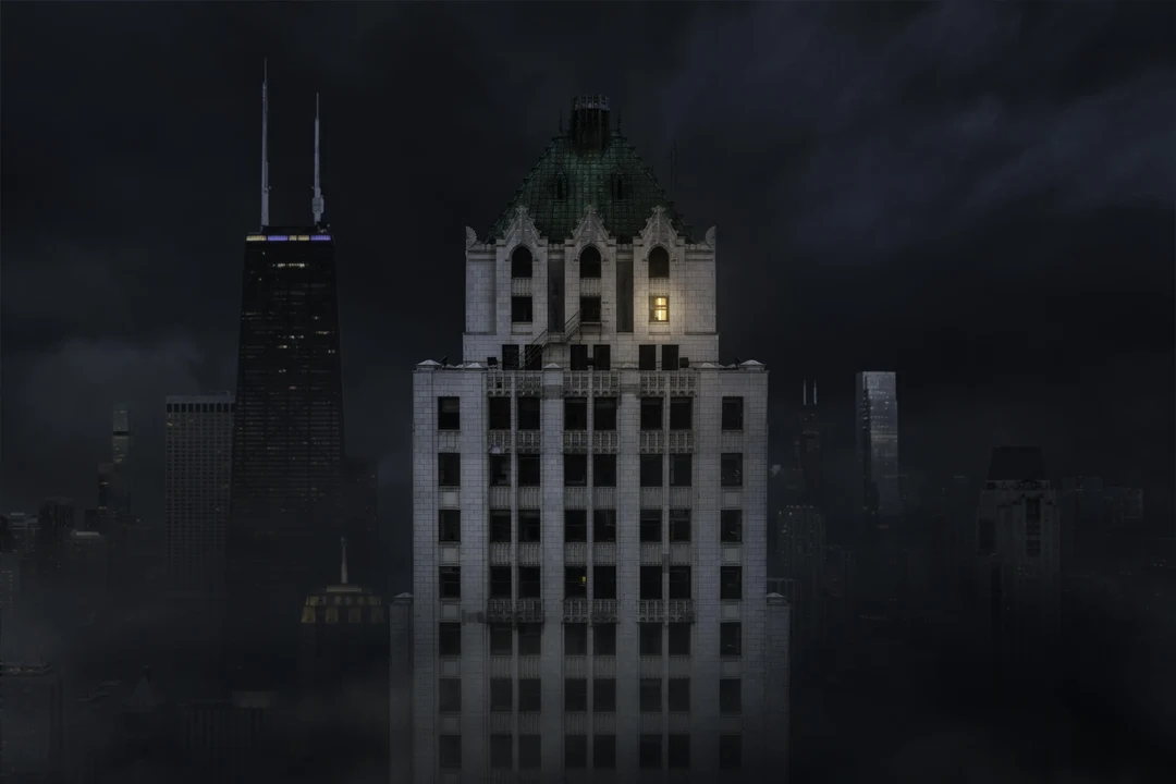 Discover more like CityPorn: A composite image of Chicago inspired by the Gotham aesthetic. and ...