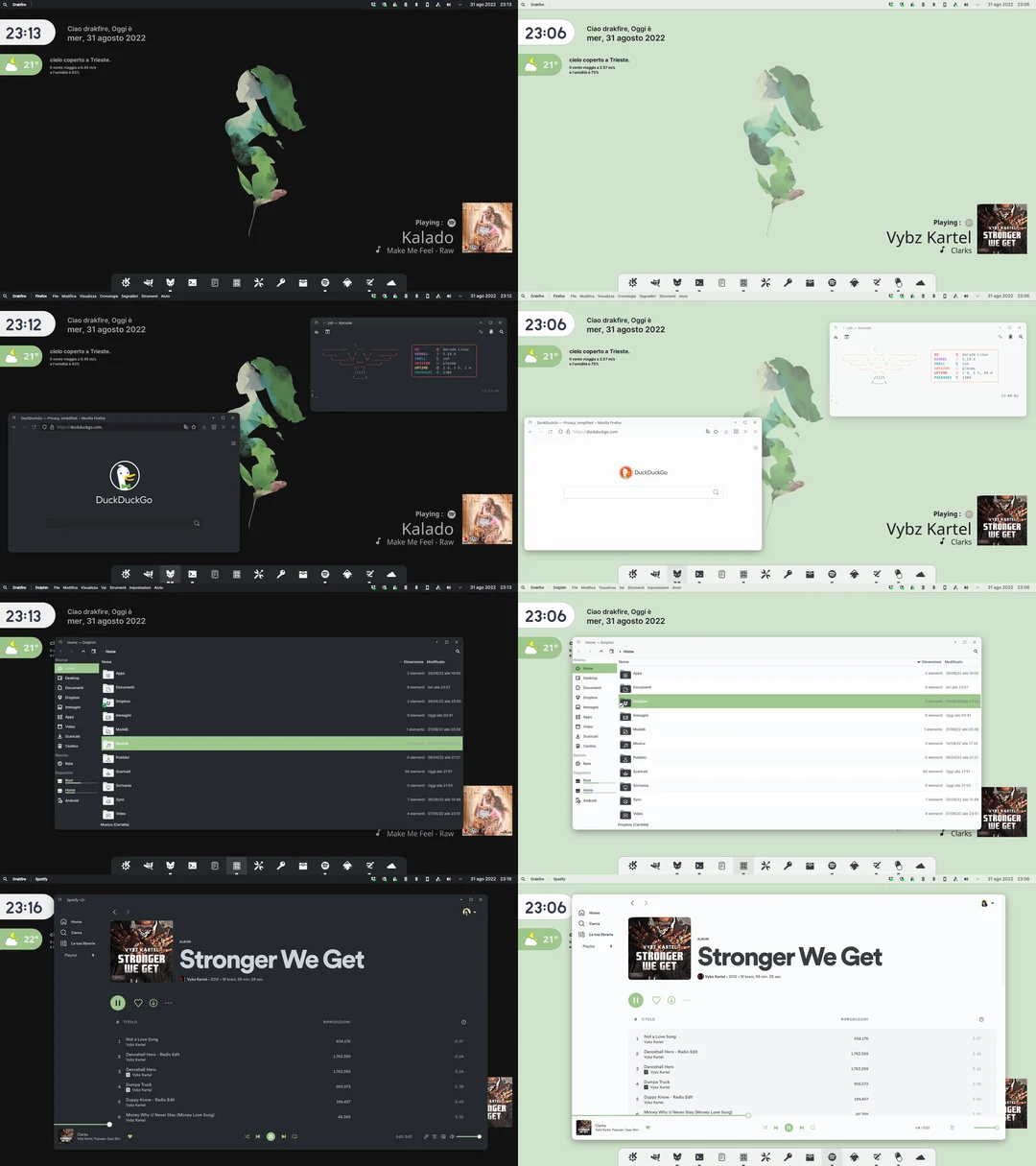 [KDE] Dark Vs Light (Leaf) | Scrolller