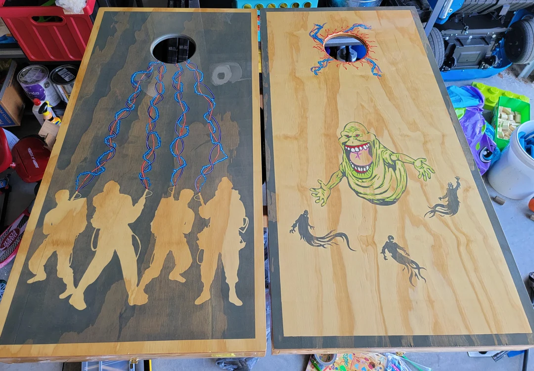 Made some cornhole boards | Scrolller