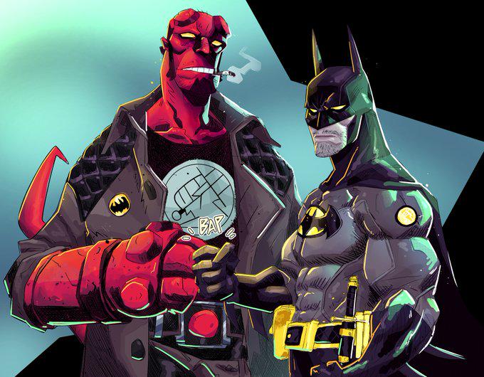 Some practice featuring Hellboy and Batman | Scrolller