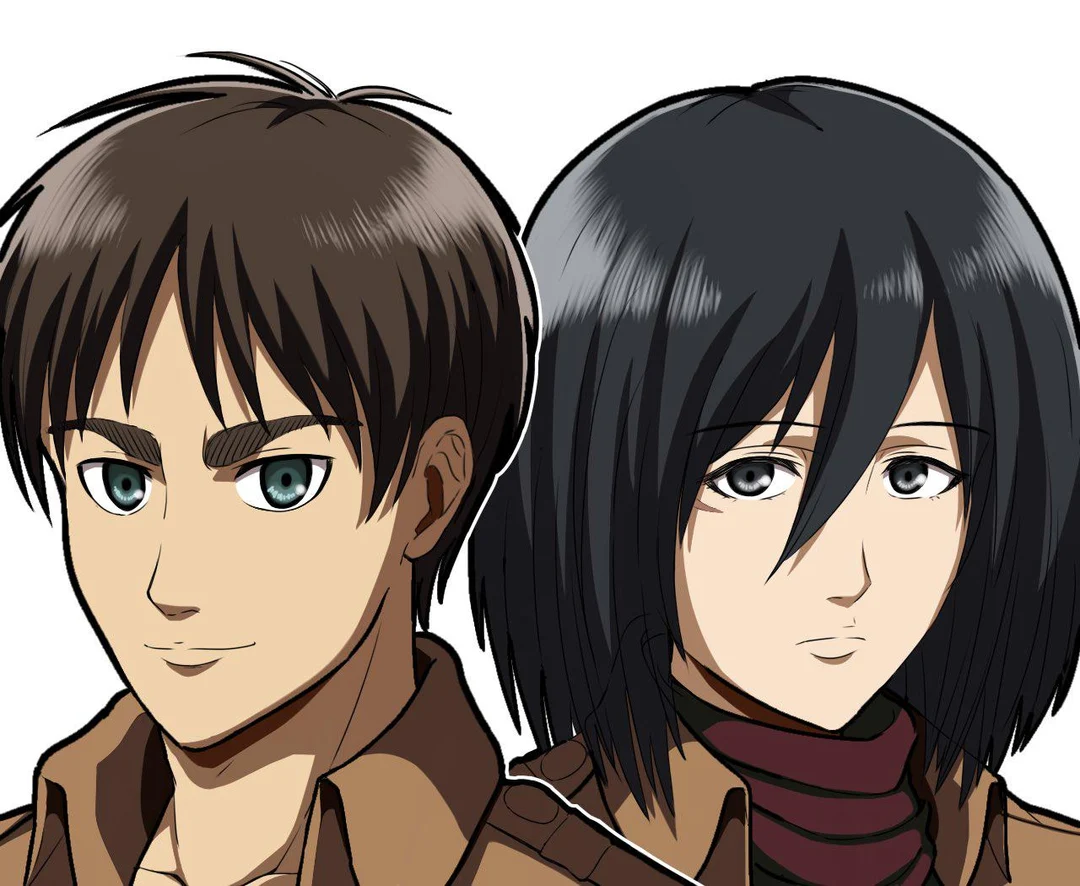 Teenagers Eren & Mikasa🧣🕊️ (art by @worn_letter) | Scrolller