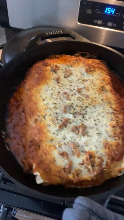 I see your slidey eggs and I raise you slidey frozen lasagna from costco | Scrolller