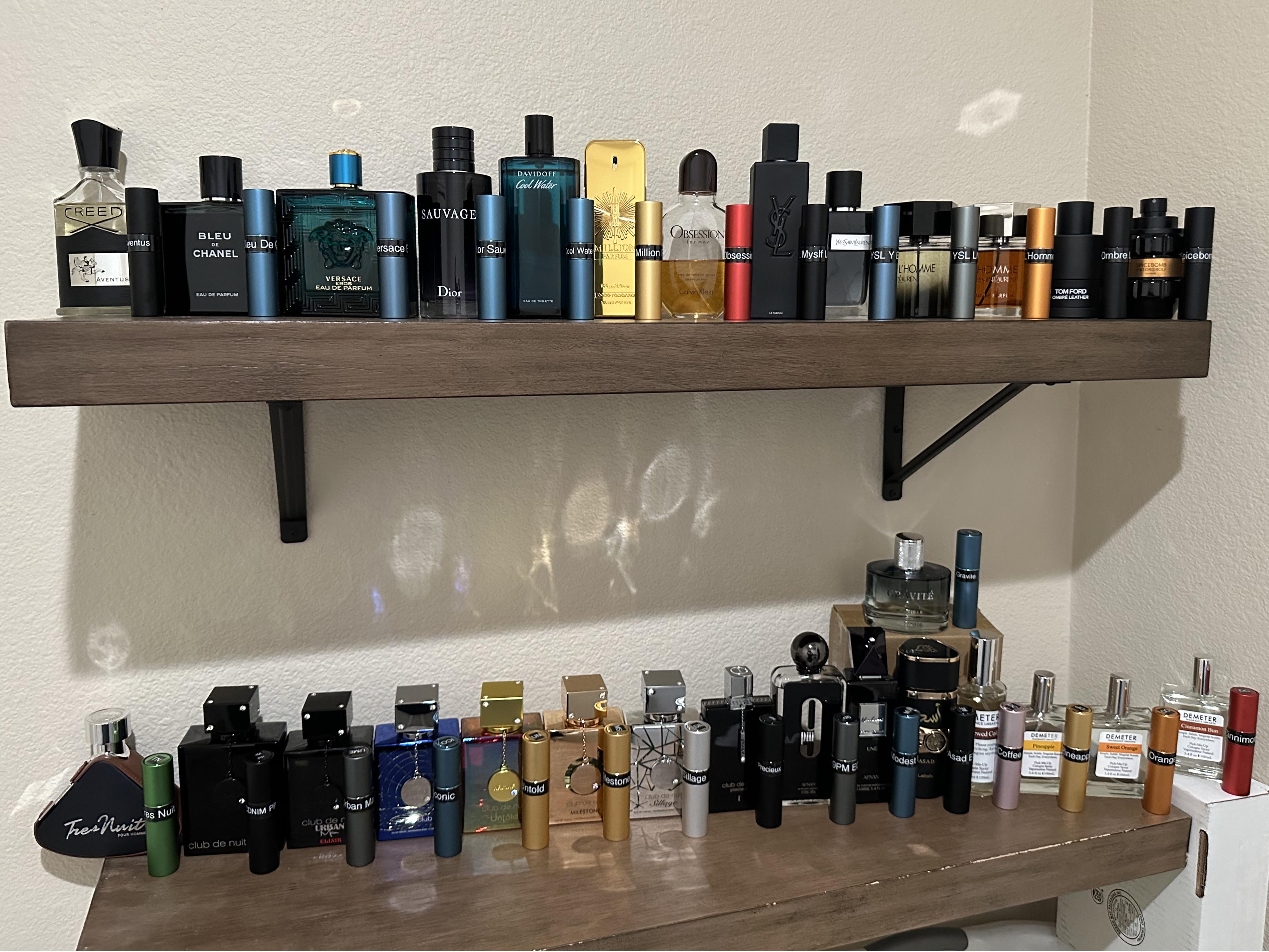 I blind bought ALL of these fragrances in the past 3 months! All of my clones are on the bottom ...