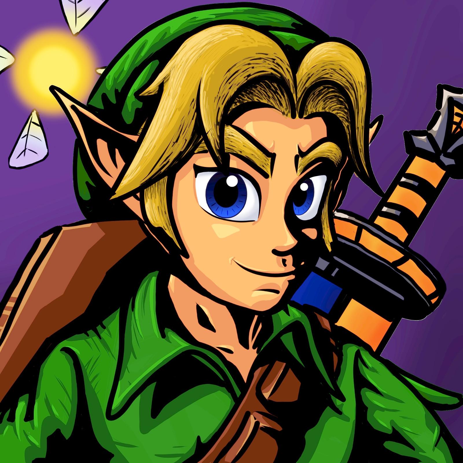 [MM][OC] Link with it's razor sword and mirror shield, and Tatl | Scrolller