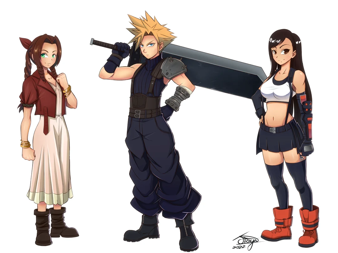 Aerith, Cloud and Tifa by me | Scrolller