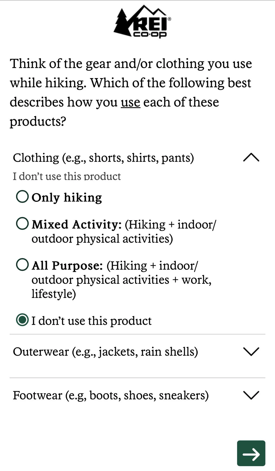 Asked to take a survey for REI… | Scrolller