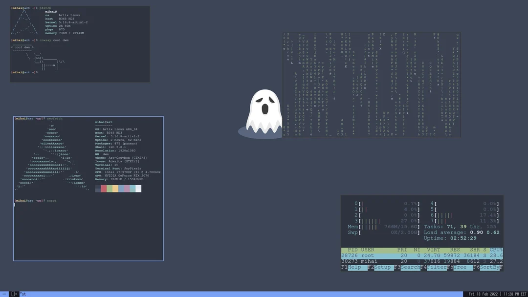 [dwm] I think i'm starting to fall in love with suckless tools | Scrolller