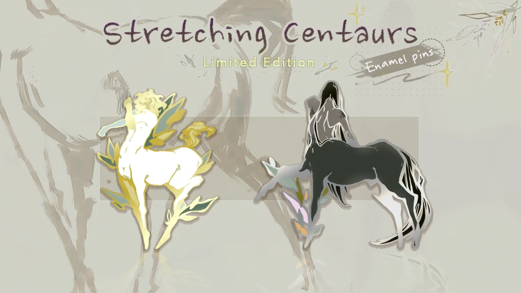Original Stretching Centaur Enamel Pins Kickstarter Launching in less than 2 hours! | Scrolller