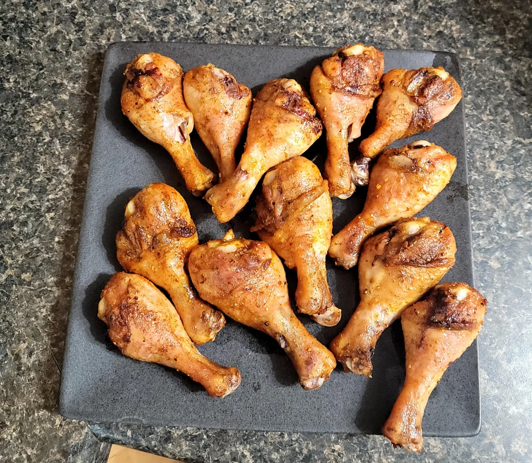 Low, slow, and smokey drumsticks | Scrolller