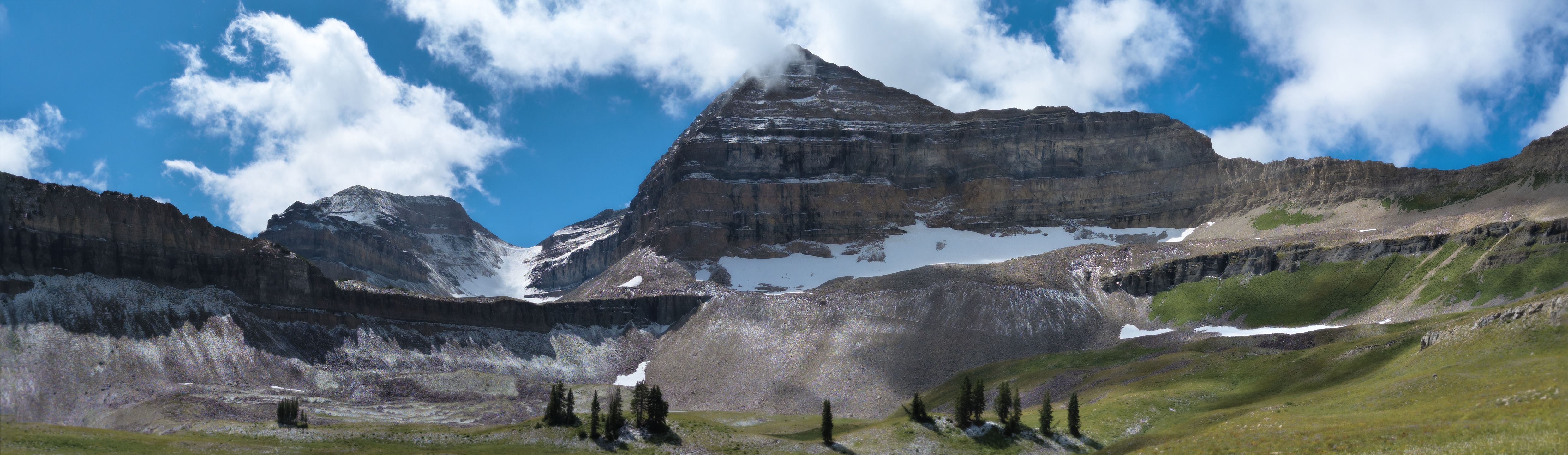 From the valley below Mt Timpanogos, Utah [OC] [4966x1440] | Scrolller