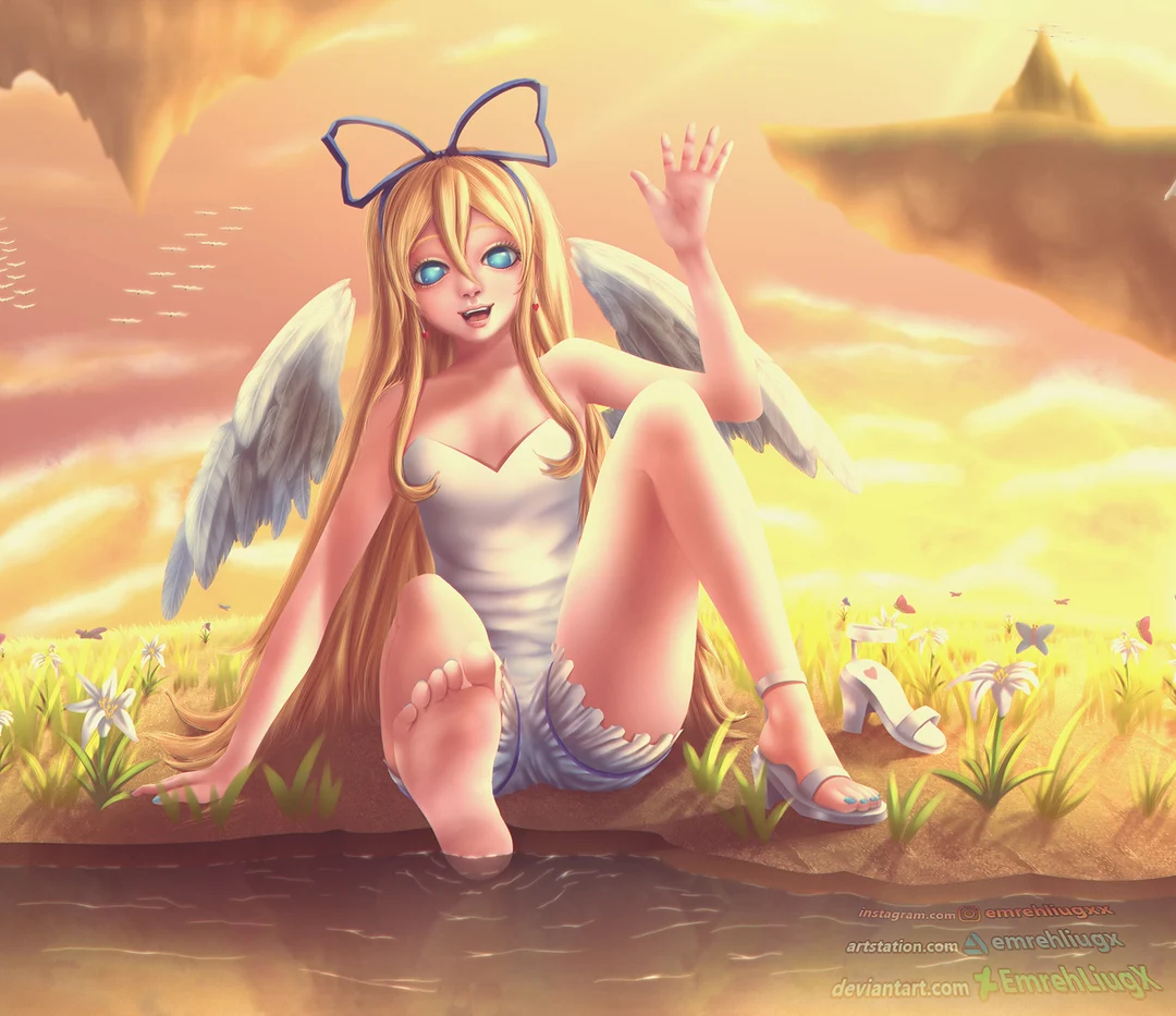 I really enjoy drawing Disgaea Characters, here is some Flonne Archangel | Scrolller