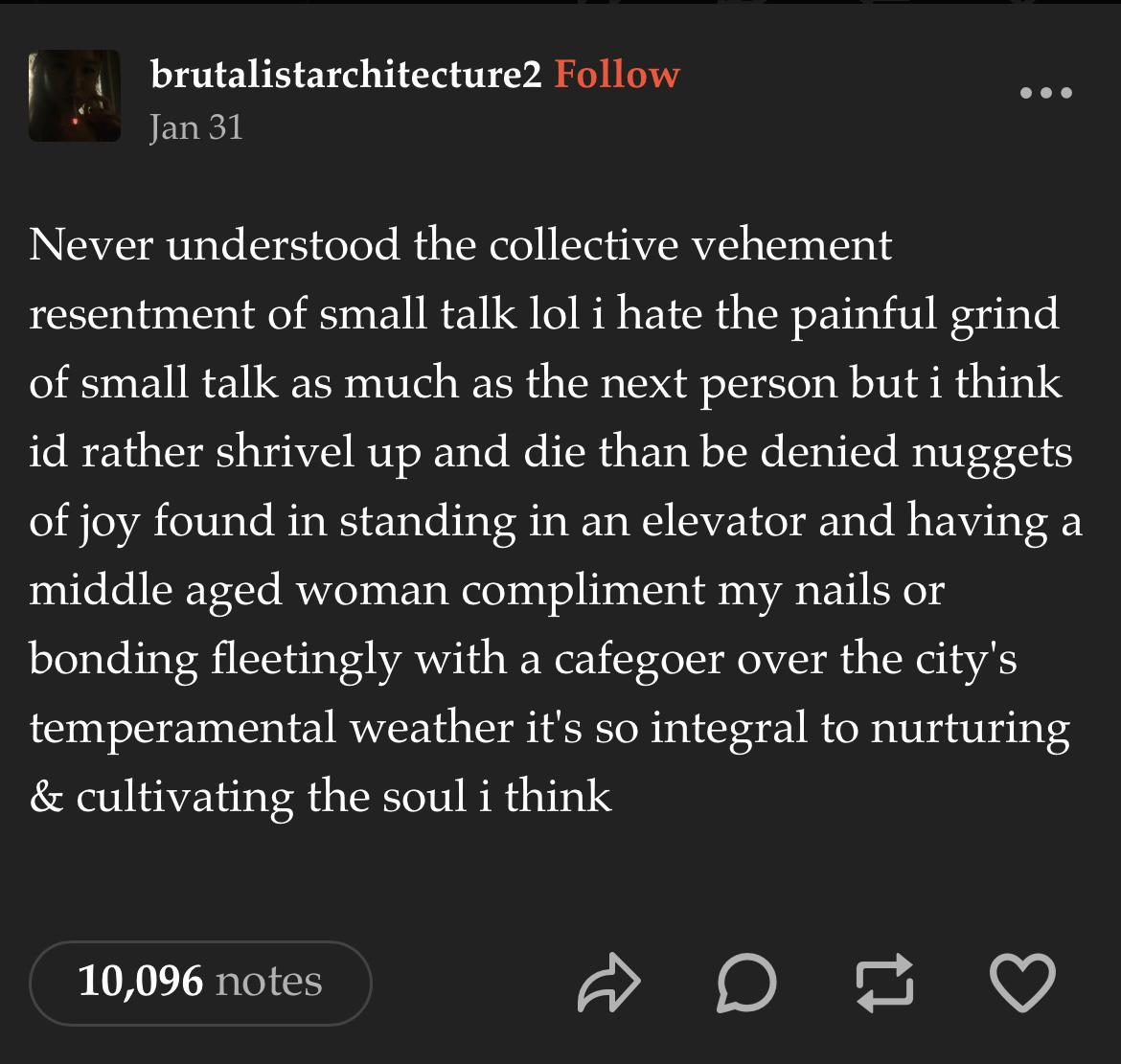 Small talk | Scrolller