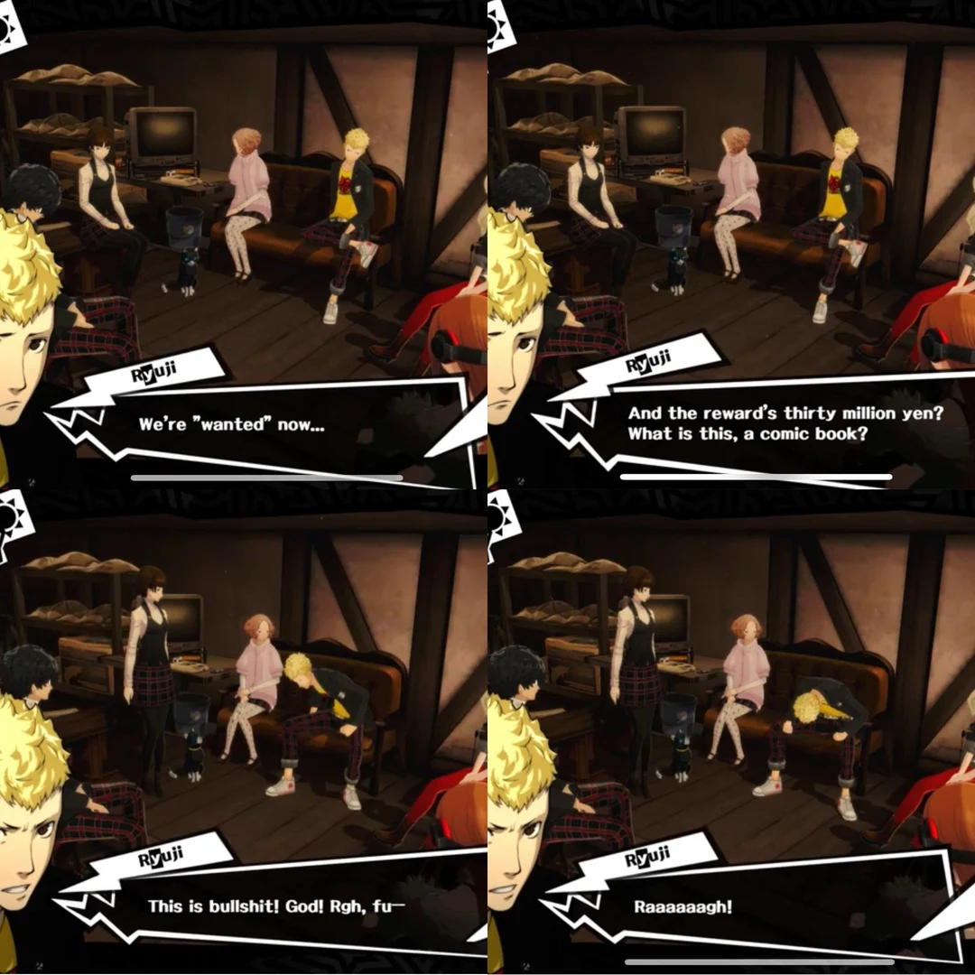 Favorite scene in Persona 5. Ryuji Rage!!! | Scrolller