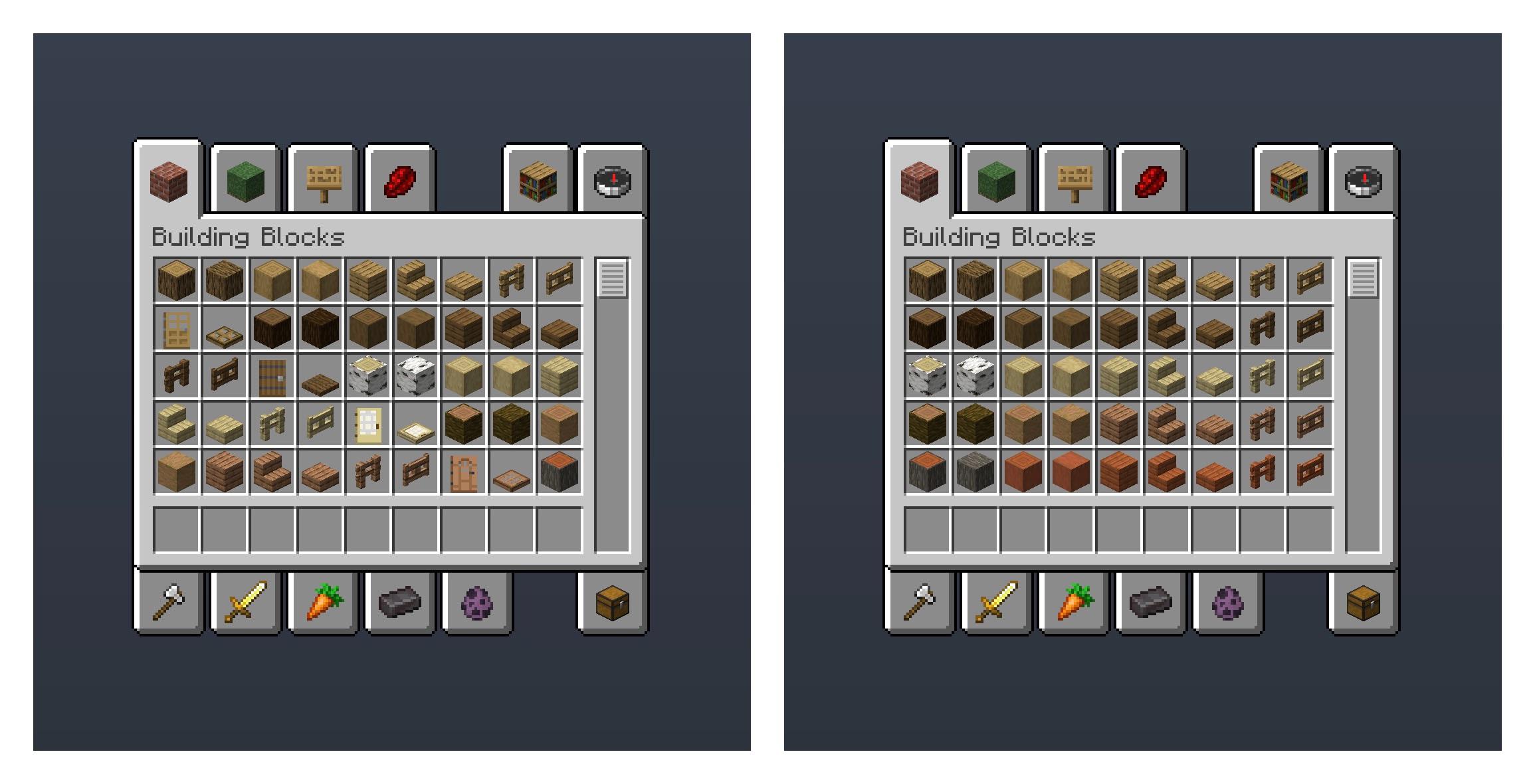 What if the creative inventory was aligned by material in a grid? | Scrolller