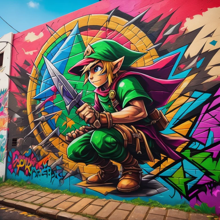 Link as AI Graffiti Art | Scrolller