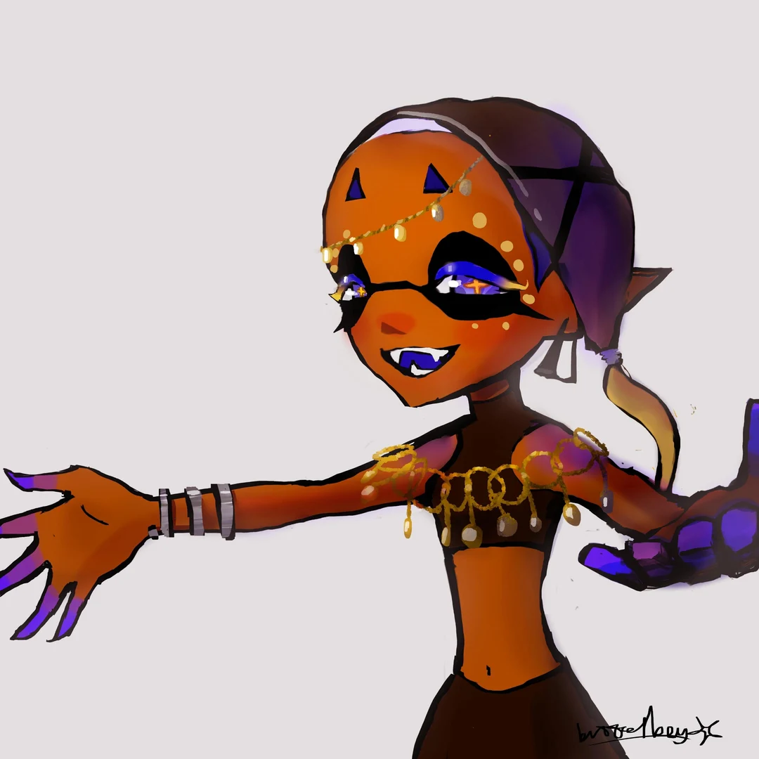I drew Frye's splatoween outfit^_^ | Scrolller