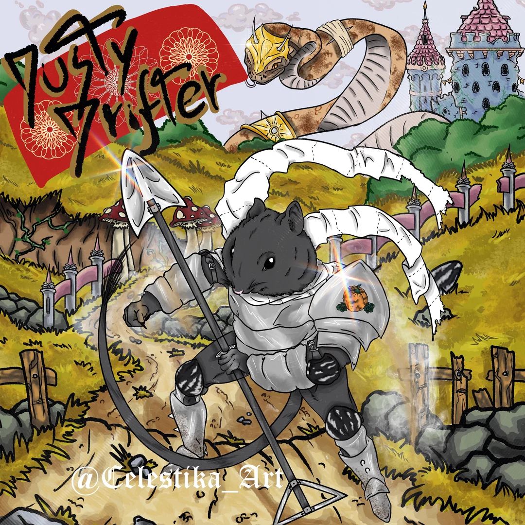 [OC] My drawing of my gerbil as a knight | Scrolller