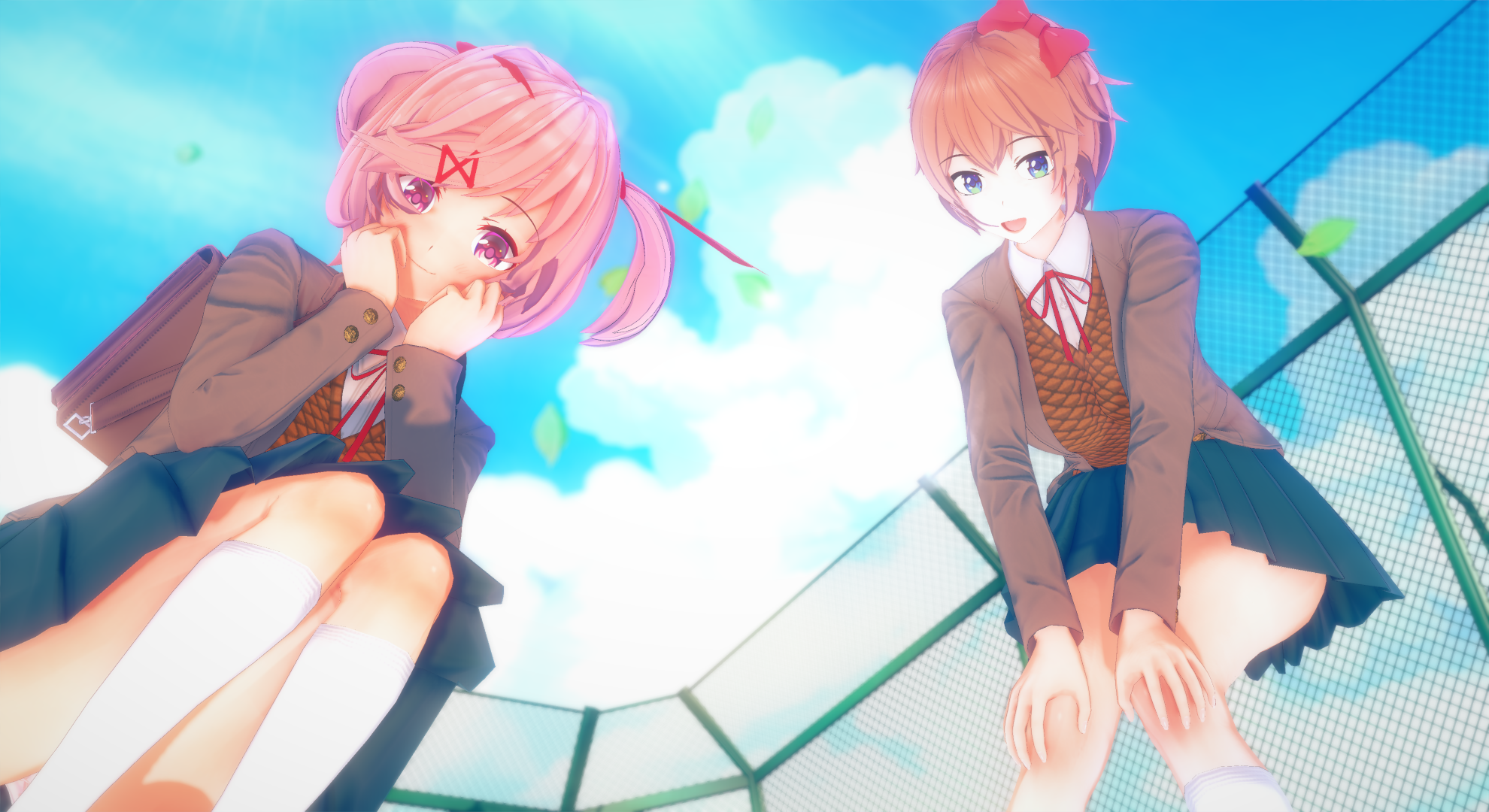 Render of Sayori and Natsuki | Scrolller