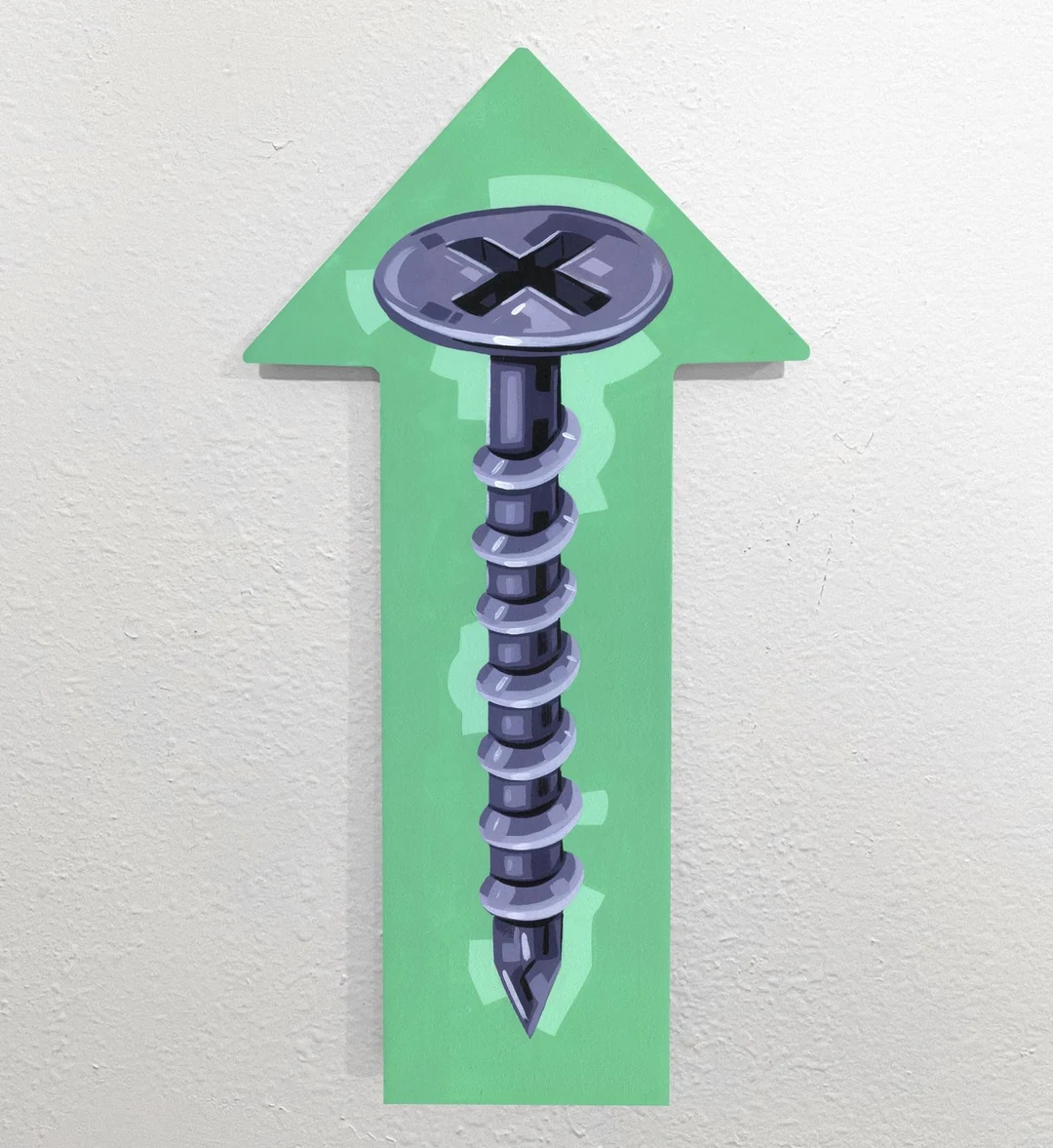 Screw Up, theobanoth/me, Acrylic on Shaped Panel, 2023 | Scrolller