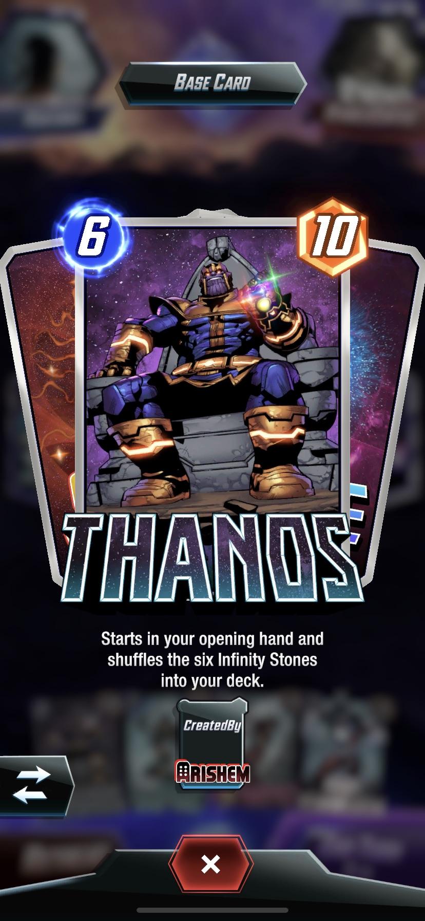 Arishem added Thanos to my deck | Scrolller