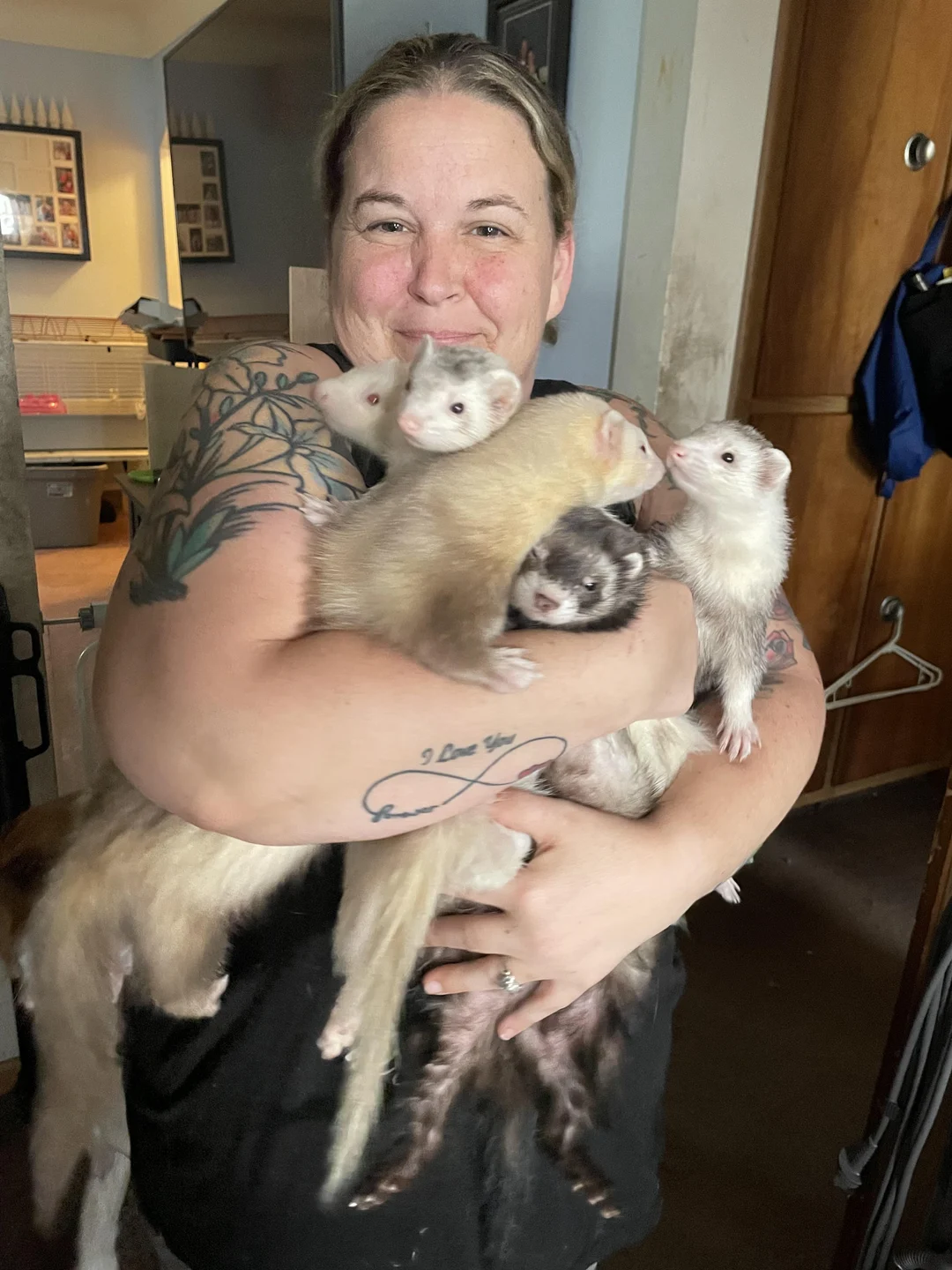 My beautiful wife, and our Furry Stink Noodles!! | Scrolller
