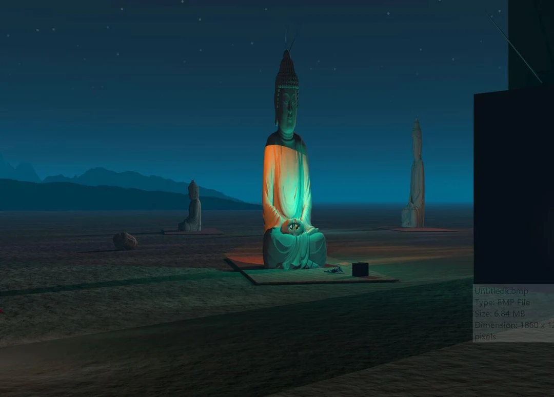 3 Statues, Me, digital, 2001 | Scrolller