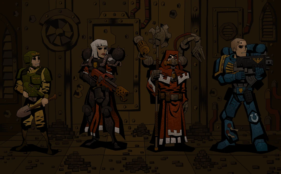 Warhammer 40K x Darkest Dungeon. | Scrolller