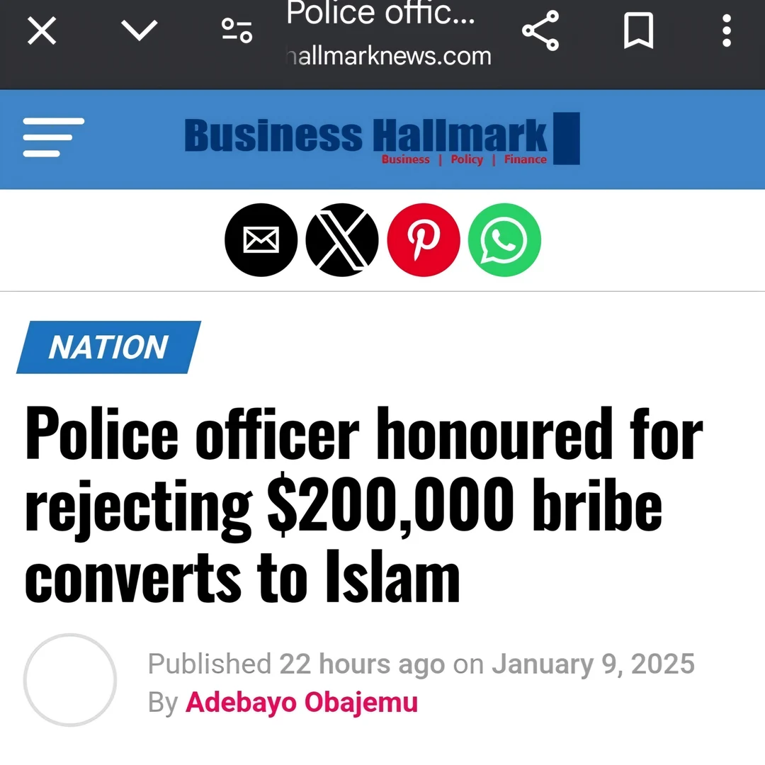 Nigerian Police Officer convert to Islam. | Scrolller