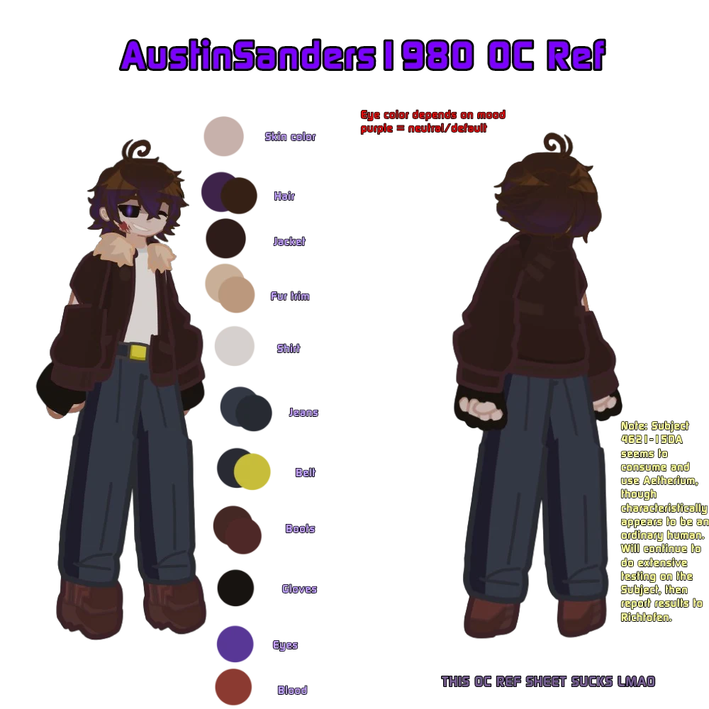 OC reference sheet (bare in mind, this is the first ref sheet I've ever ...