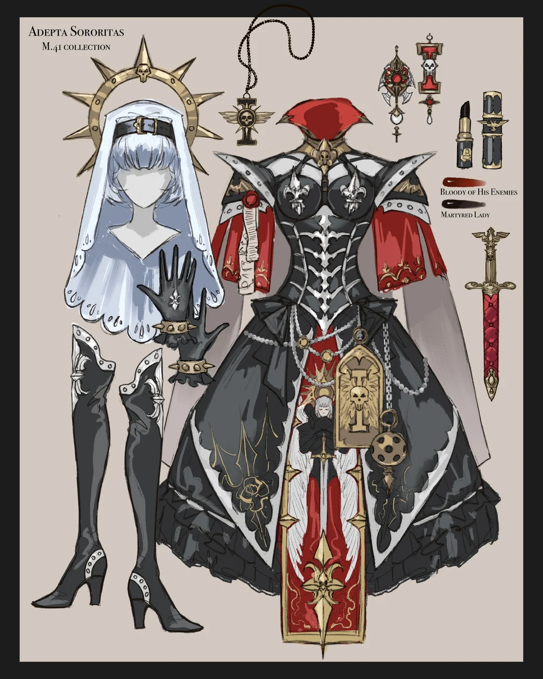 Sisters of Battle Lolita Fashion by Archon of Flesh | Scrolller