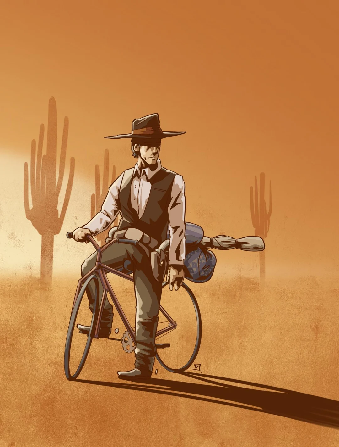 Dusty Trails, Random Cushing (me), Procreate, 2023 | Scrolller