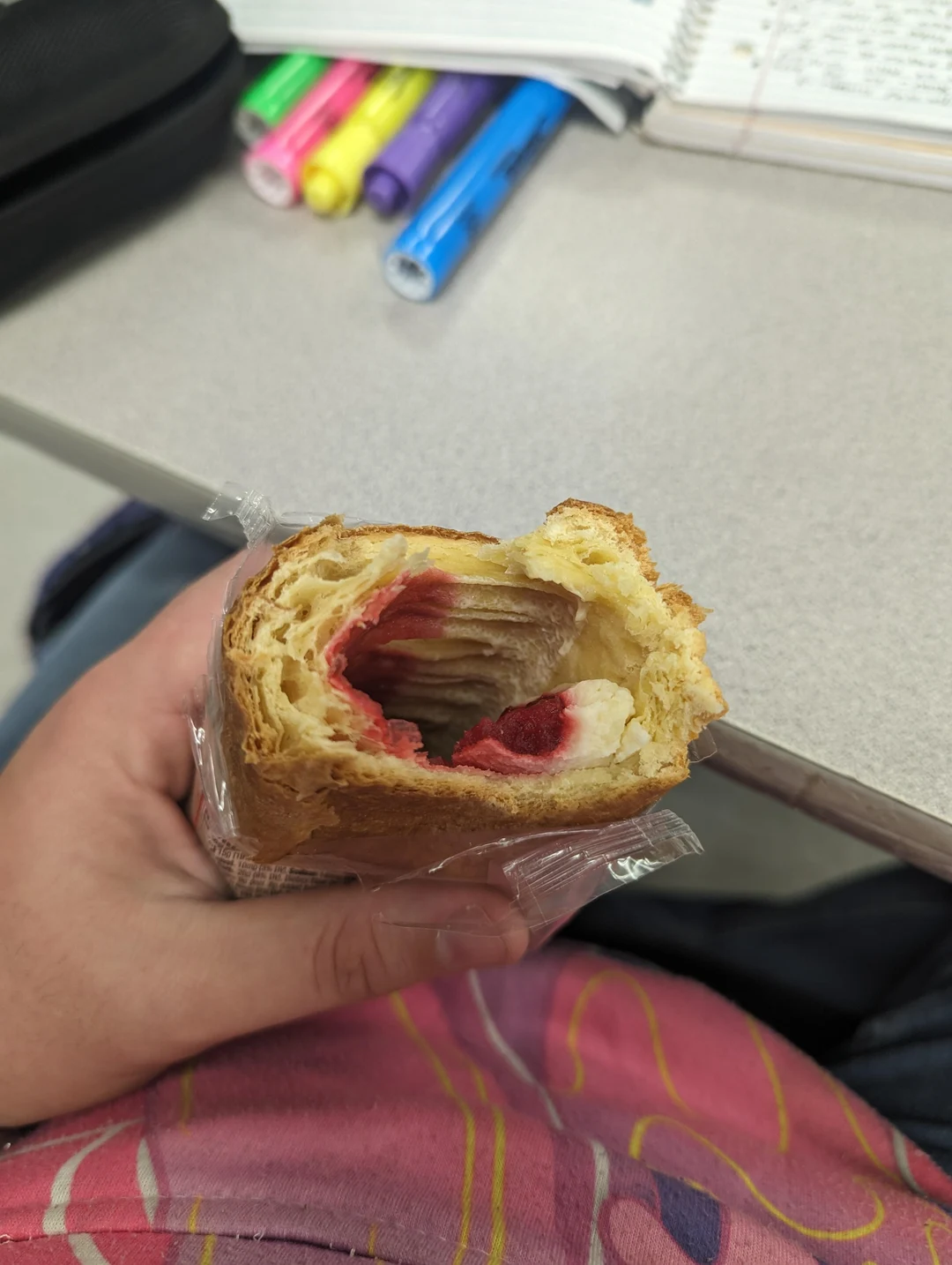 My danish from the school vending machine, it was still cold. | Scrolller