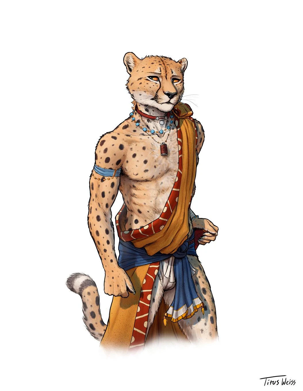 Khajiit in Hammerfell garb. | Scrolller