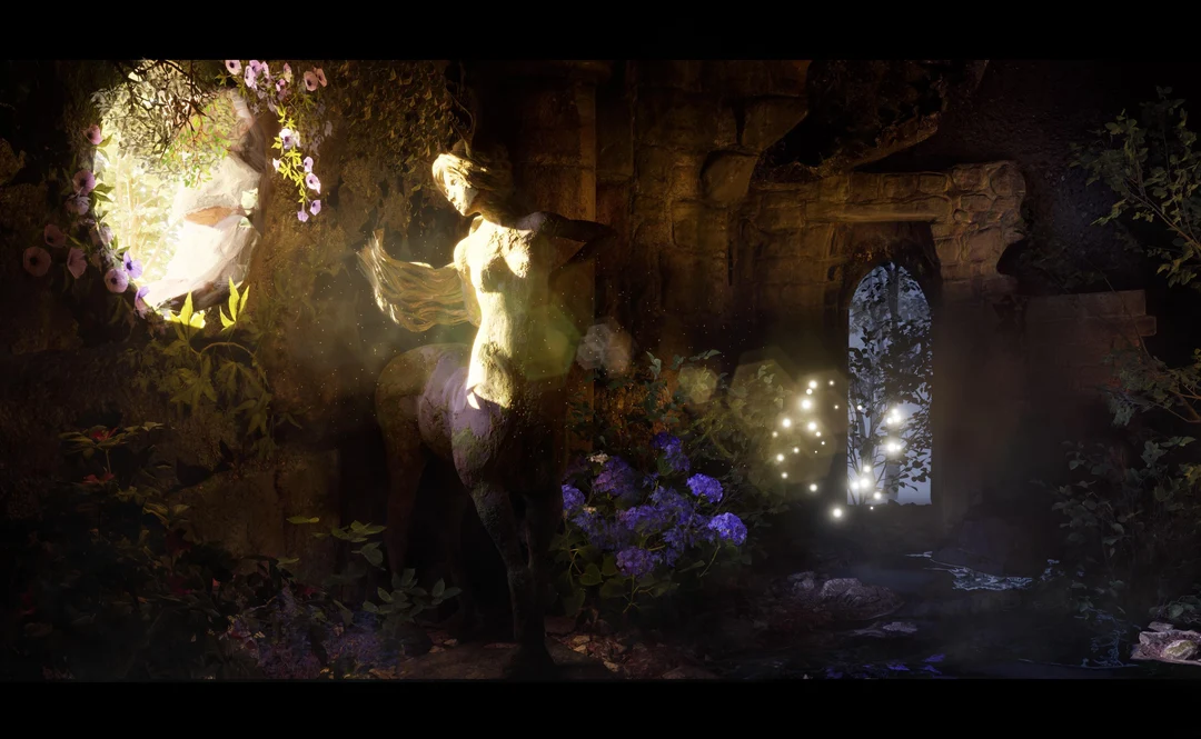 Entrance to forgotten temple, by me, digital art, 2023 | Scrolller