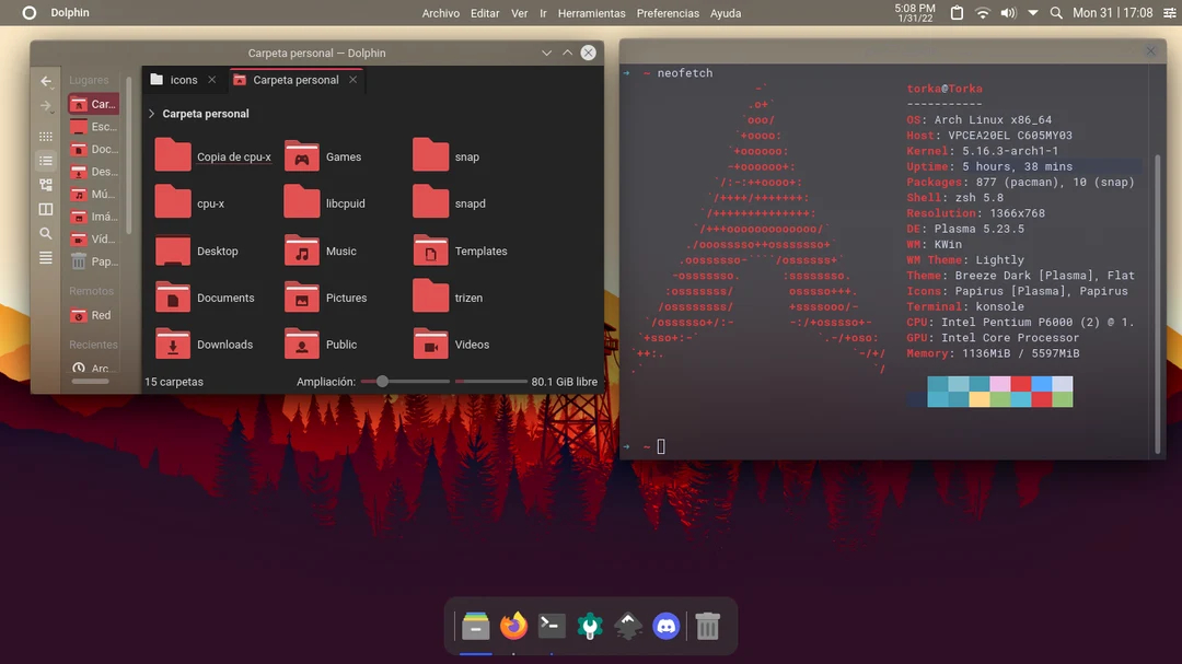 [KDE] First time using Arch. So far so good | Scrolller