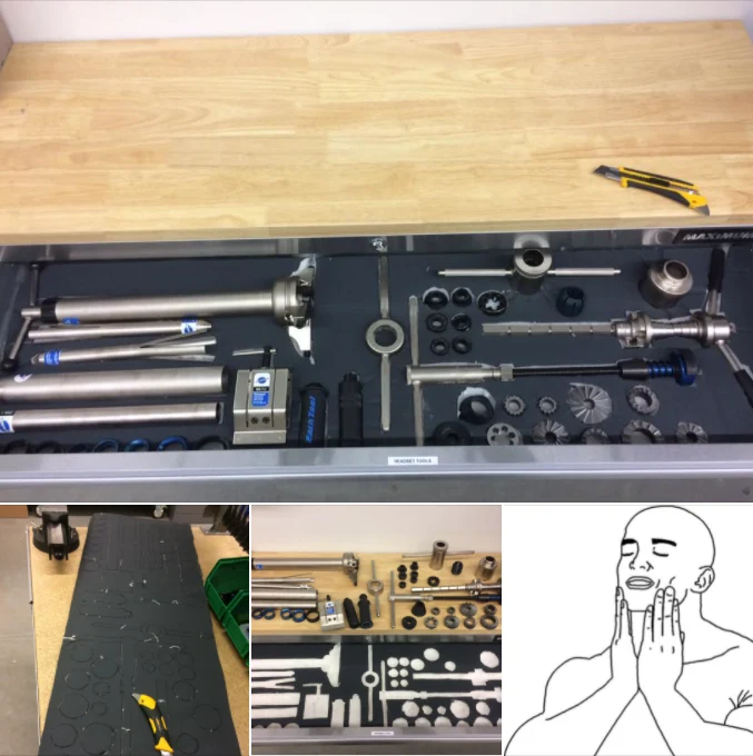 Something I cooked up while setting up a bike shop for MEC. The kind of stuff that kept me sane ...