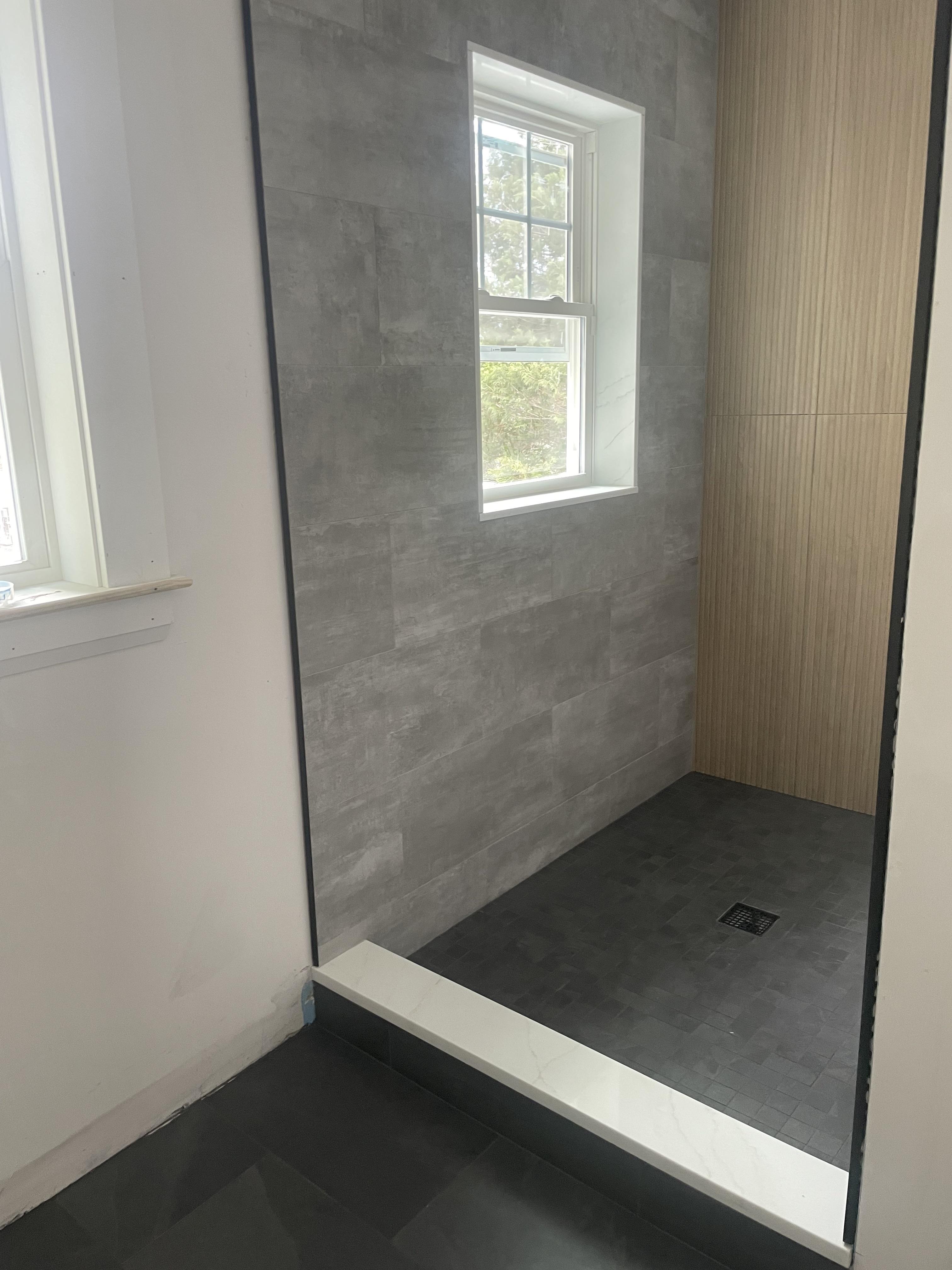 Can see grout lines in shower accent wall | Scrolller