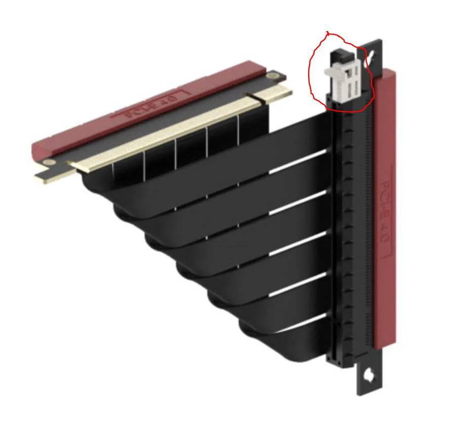 Anyone know what this white piece on riser cable is called? I broke it | Scrolller